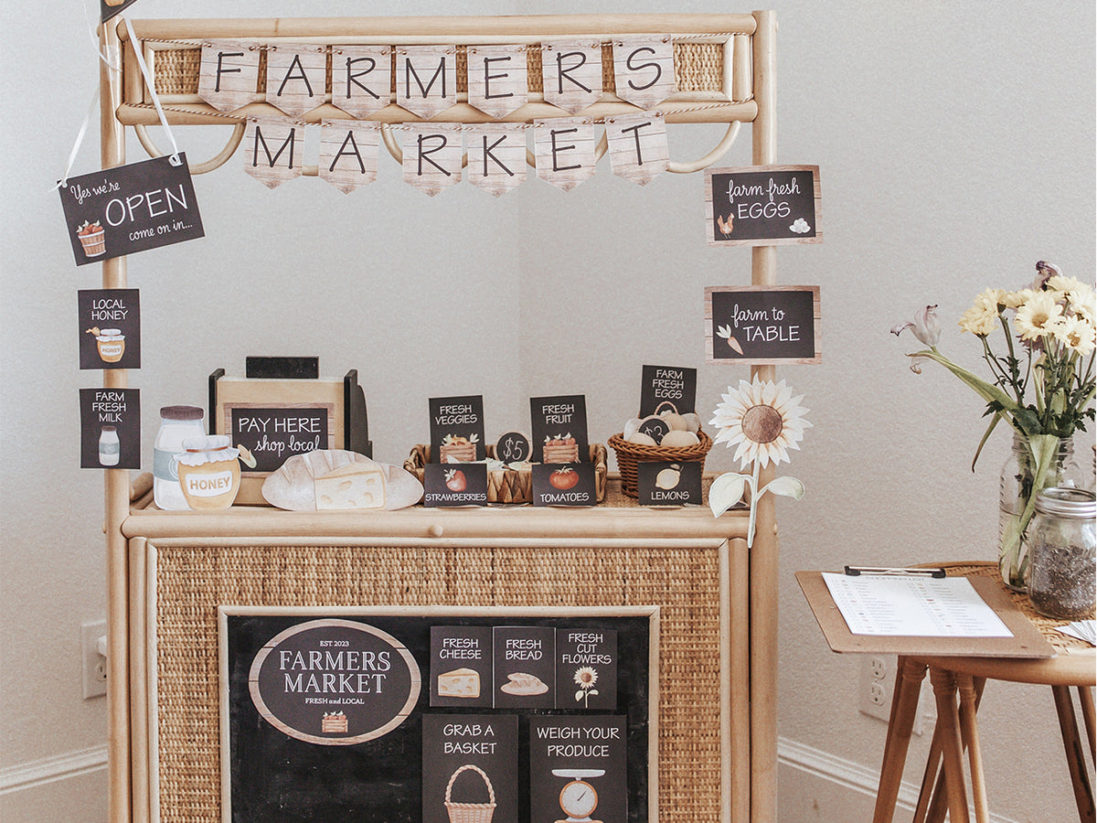 FARMERS MARKET DRAMATIC PLAY SET – Whimsy Printables Shop