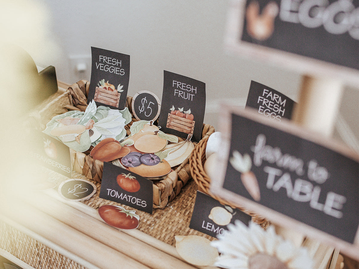 FARMERS MARKET DRAMATIC PLAY SET – Whimsy Printables Shop