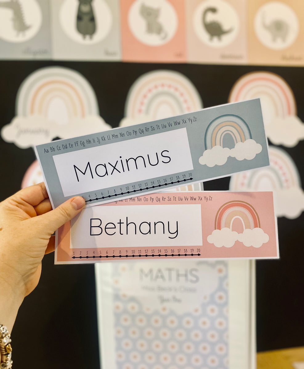 RAINBOW DAISY PASTEL CLASSROOM BUNDLE – Whimsy Printables Shop