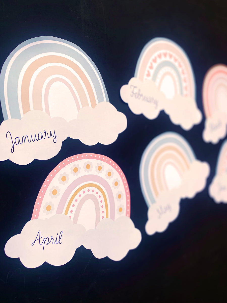 RAINBOW DAISY PASTEL BIRTHDAY DISPLAY – Whimsy Printables Shop
