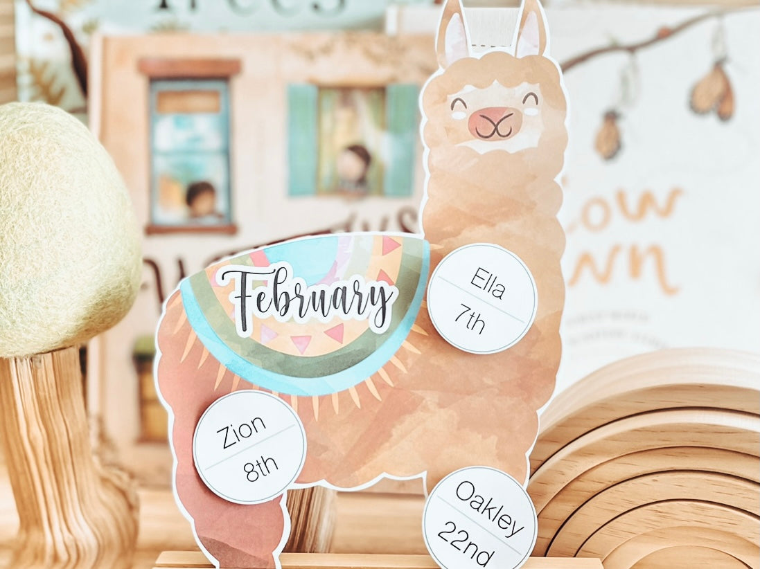 LLAMA BIRTHDAY DISPLAY – Whimsy Printables Shop