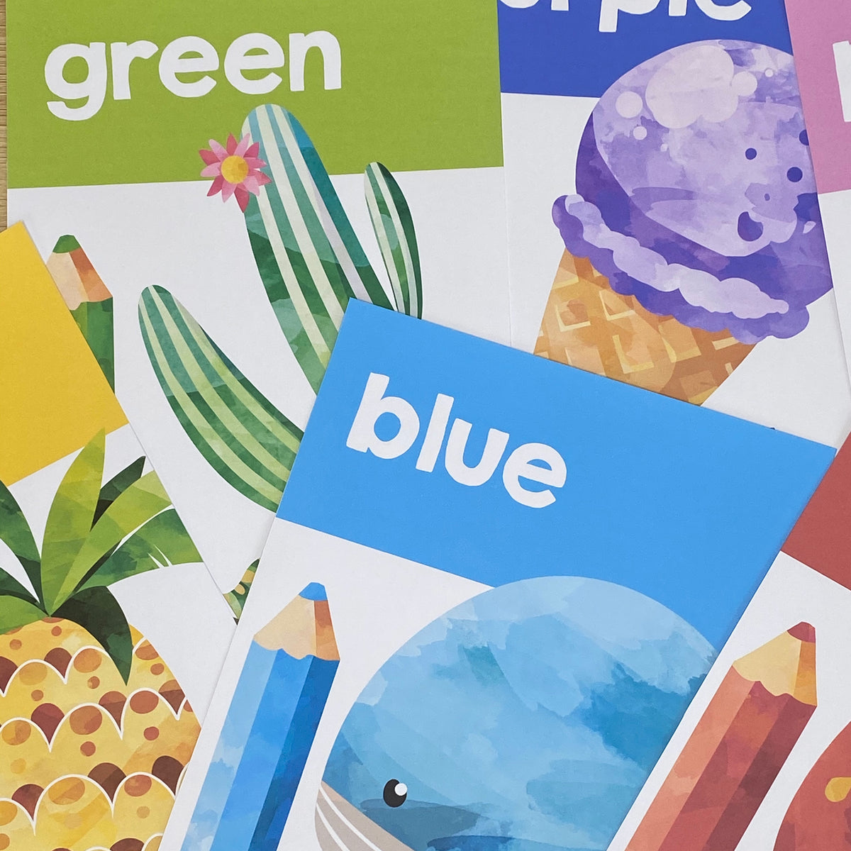 RAINBOW WATERCOLOUR COLOUR POSTERS – Whimsy Printables Shop