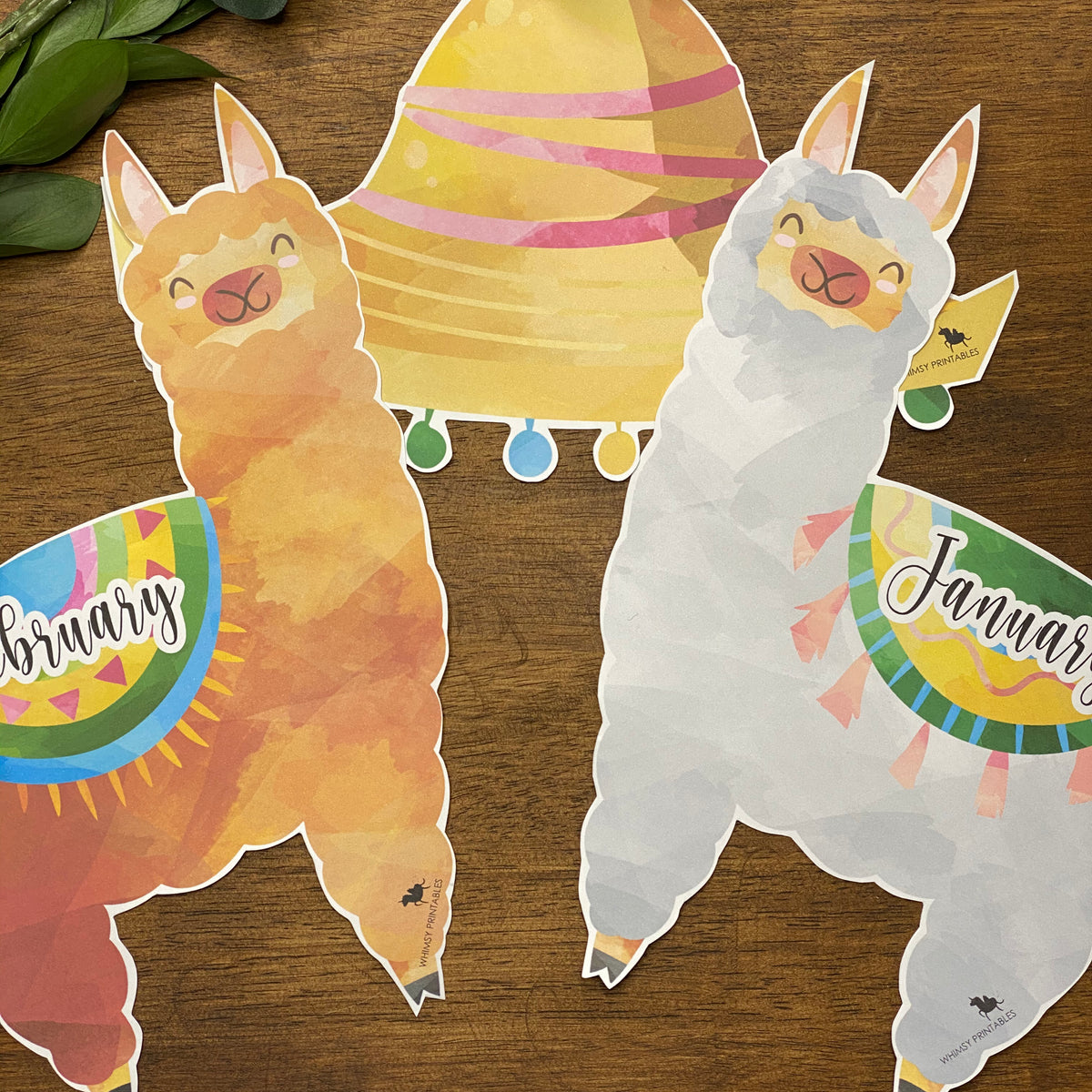 LLAMA BIRTHDAY DISPLAY – Whimsy Printables Shop