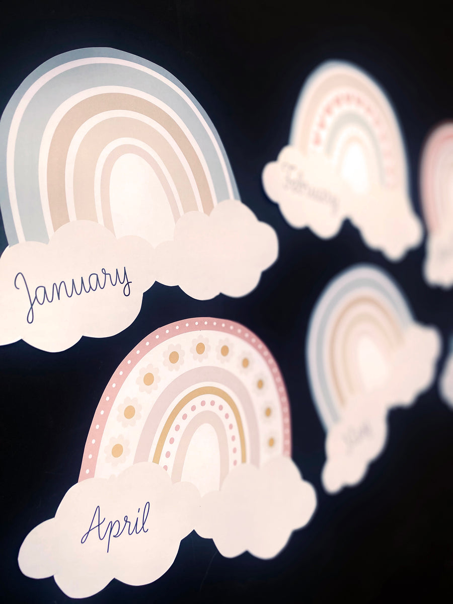 RAINBOW DAISY PASTEL BIRTHDAY DISPLAY – Whimsy Printables Shop