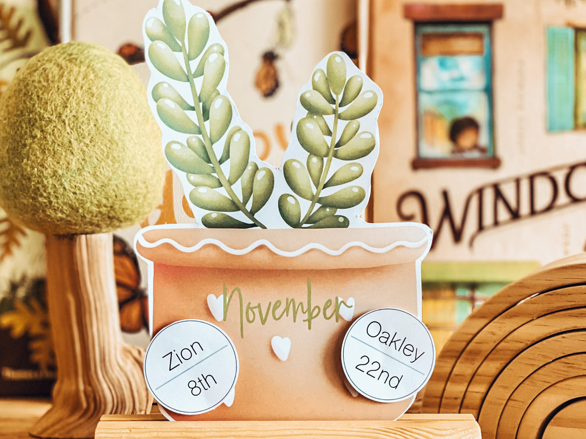 BOHO CACTUS BIRTHDAY CHART – Whimsy Printables Shop